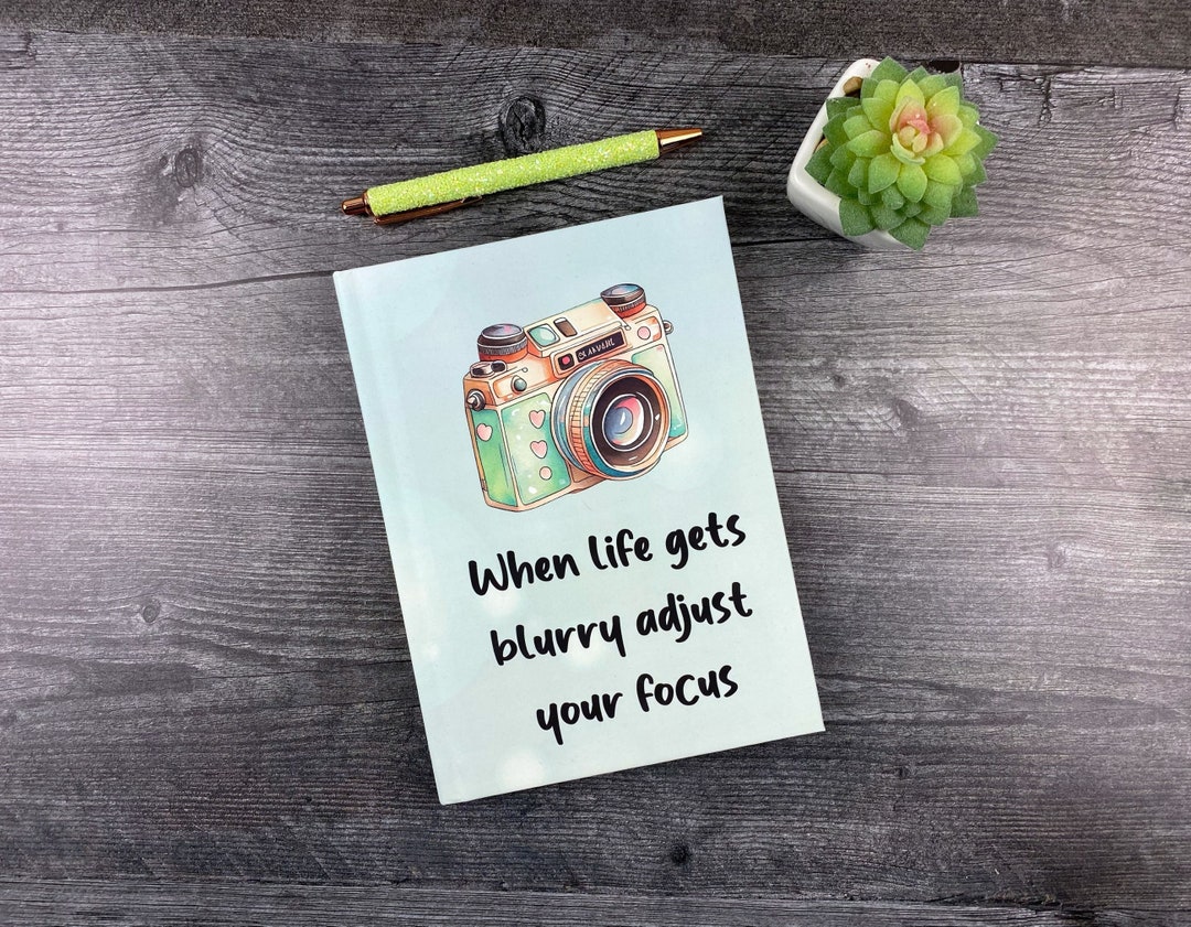 Motivational Hardcover Journal: Adjust Your Focus - Etsy