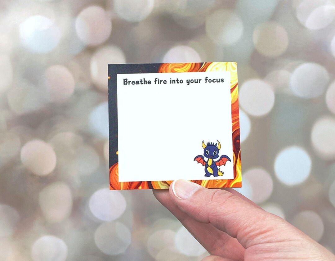 Cute Dragon Sticky Notes - Motivational Fantasy Desk Accessory - Etsy