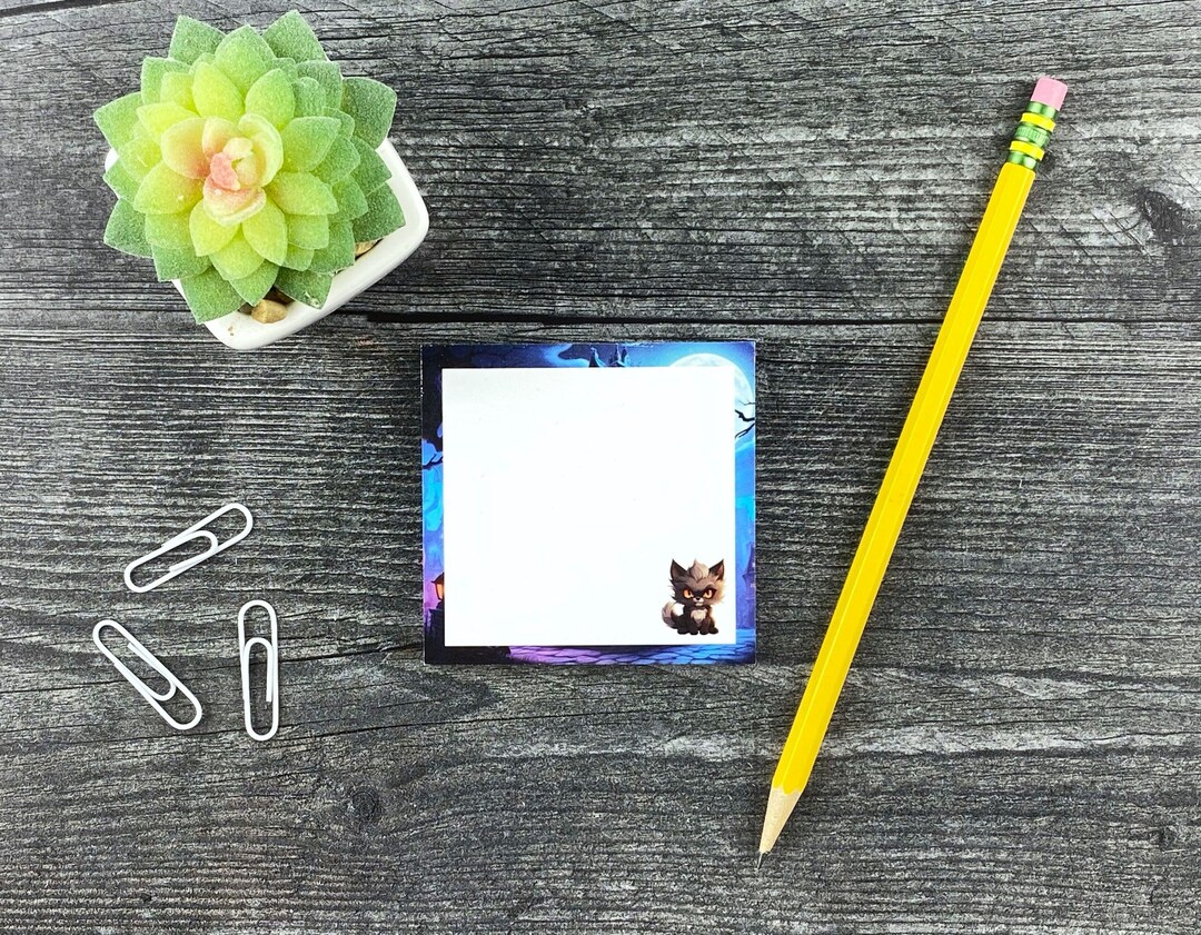 Kawaii Werewolf Sticky Notes: Adorable Office Supplies - Etsy