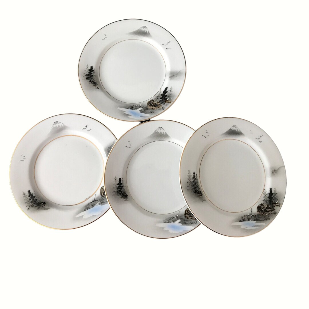 Set of 3 Hand Painted Textured Meiko Japanese Fine China Canapé ...