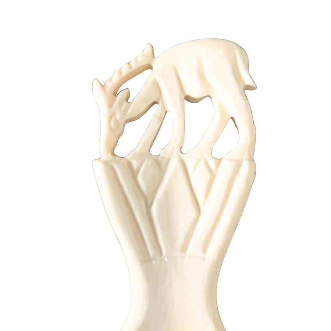 Safari Boho Style Handmade Bone Antelope, Handcarved African Bone ...