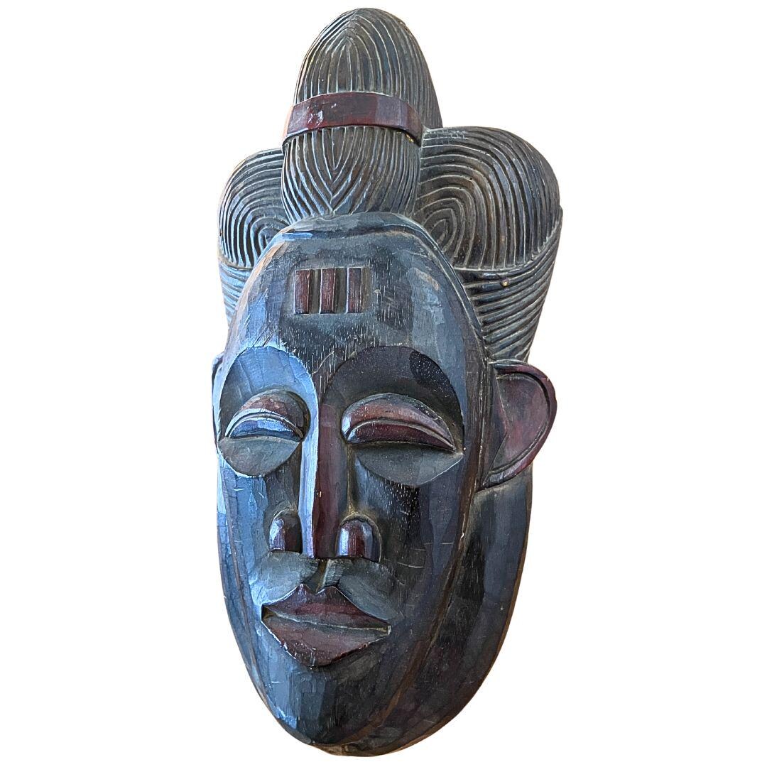 Vintage Hand Carved Balinese Wood Mask: Tribal Ethnic Wall Decor - Etsy