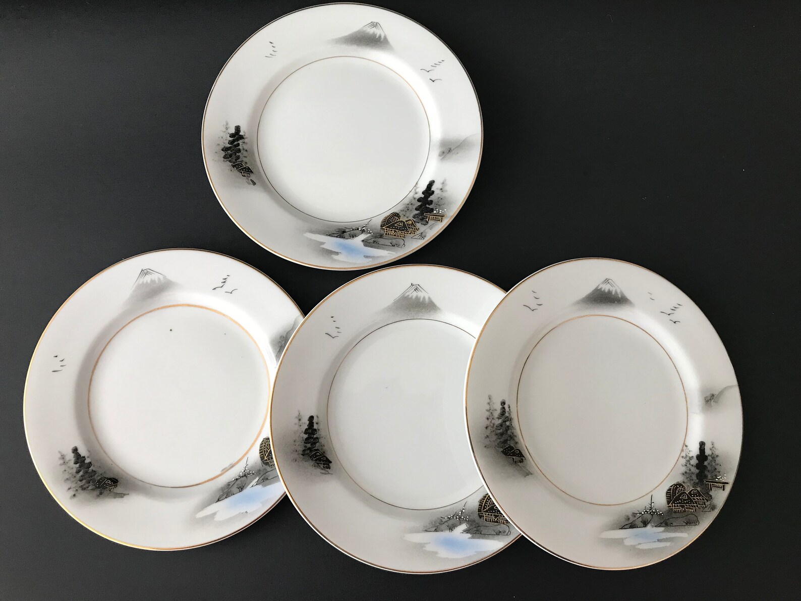 Set of 3 Hand Painted Textured Meiko Japanese Fine China | Etsy