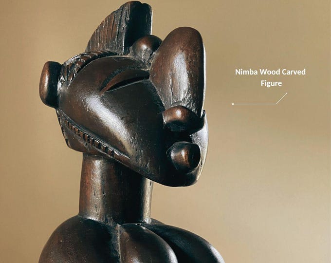 Wood Carved Dogon Nimba Fertility Statue, Female Fertility Statue, Hand ...