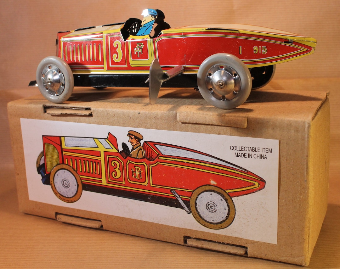 Red Race Car Tinplate 'toy' New/old 1990's Stock Original Box Amazing ...
