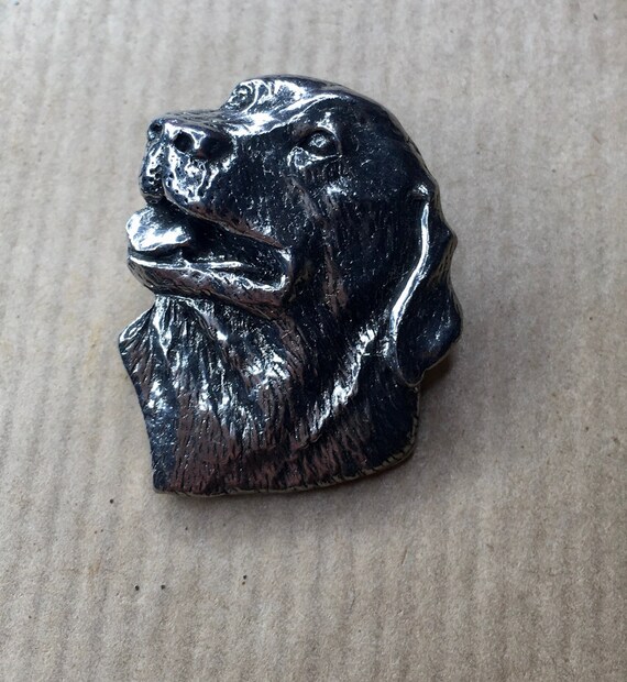 vintage pewter dog labrador - Gem
