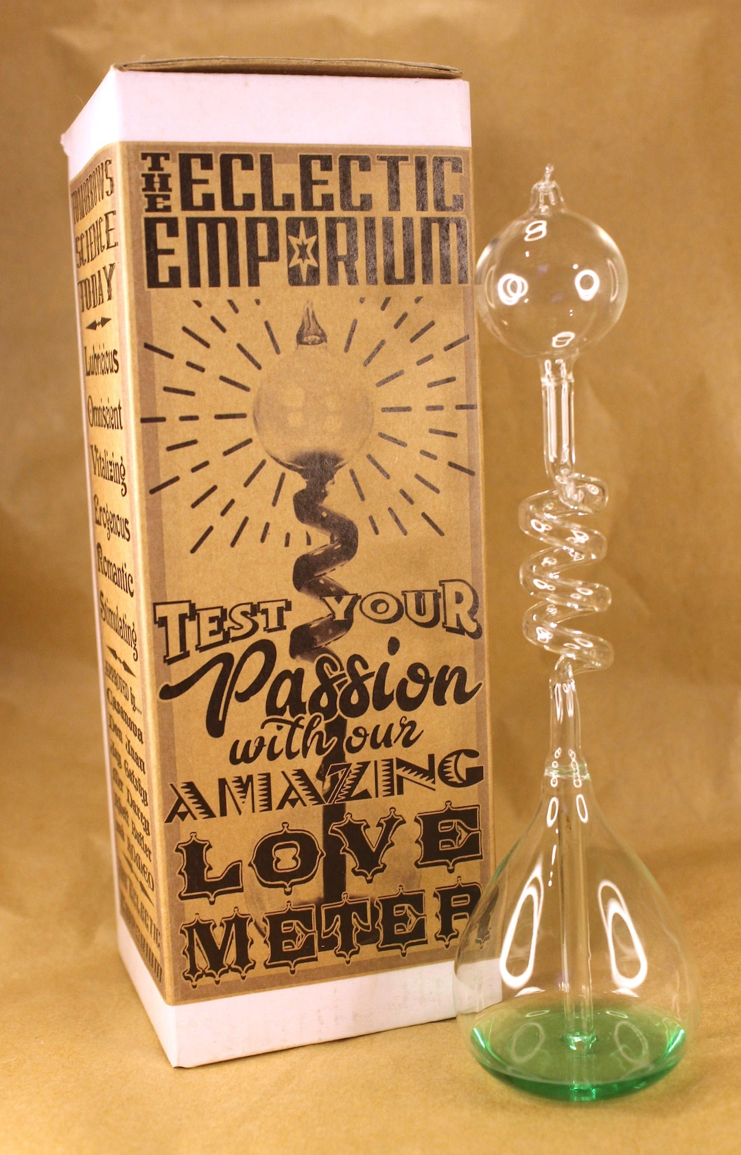 Glass Novelty 1990s Magic Love Meter Bubbling Passion Tester Novelty ...