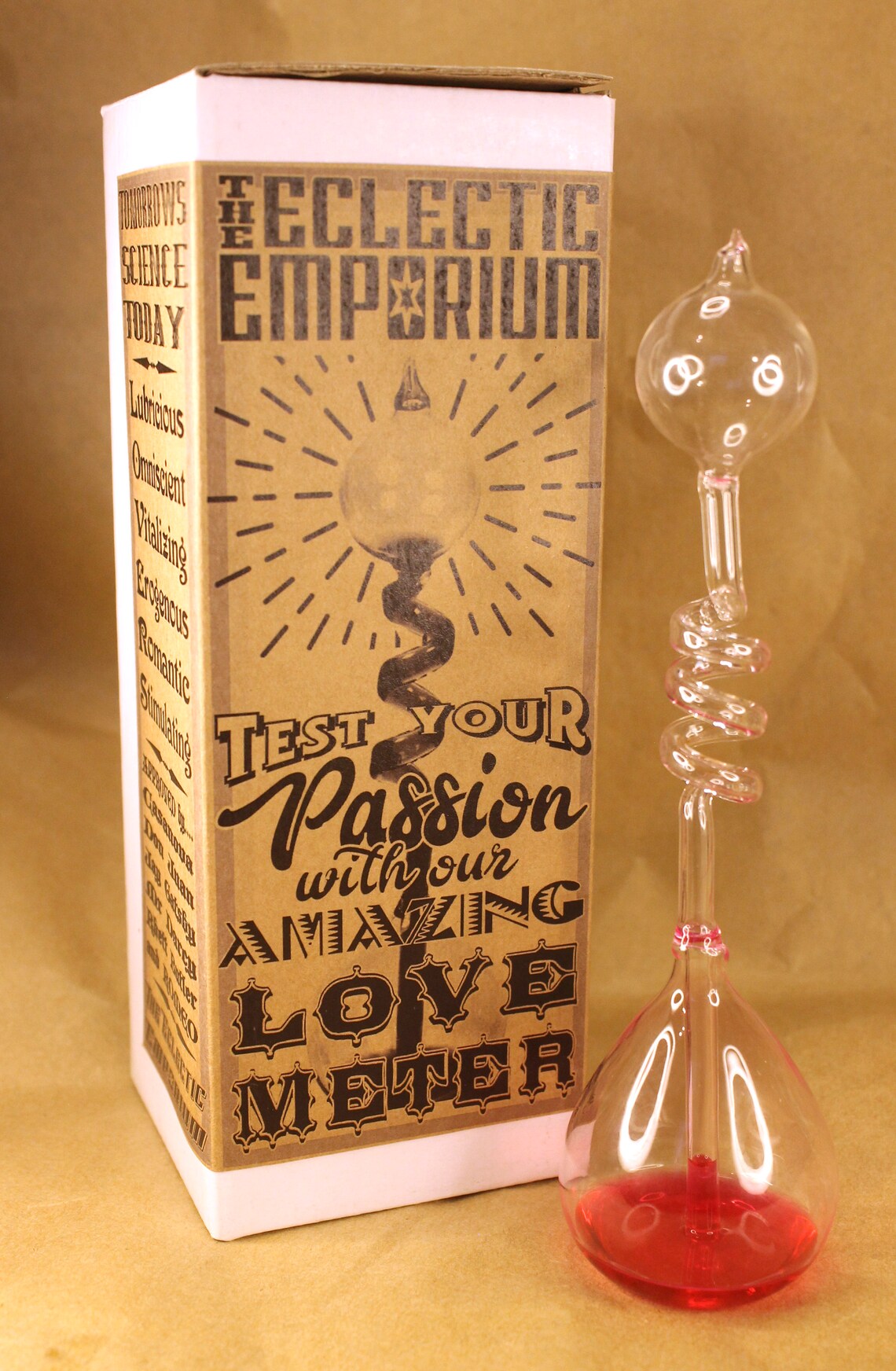 Glass Novelty 1990s Magic Love Meter Bubbling Passion Tester Novelty ...