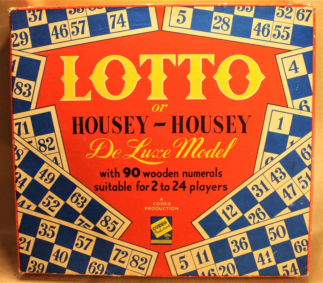 1950s Codeg Lotto Housey Housey De Luxe Family Game Wooden Numerals ...
