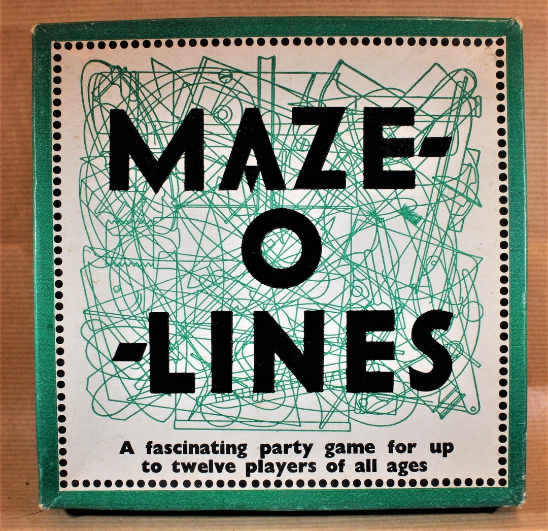 Vintage Parlour Game MAZE-O-LINES Observation Party Game 1950s Made by ...
