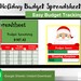 Holiday Budget Spreadsheet, Christmas Gift Spreadsheet, Holiday Budget ...