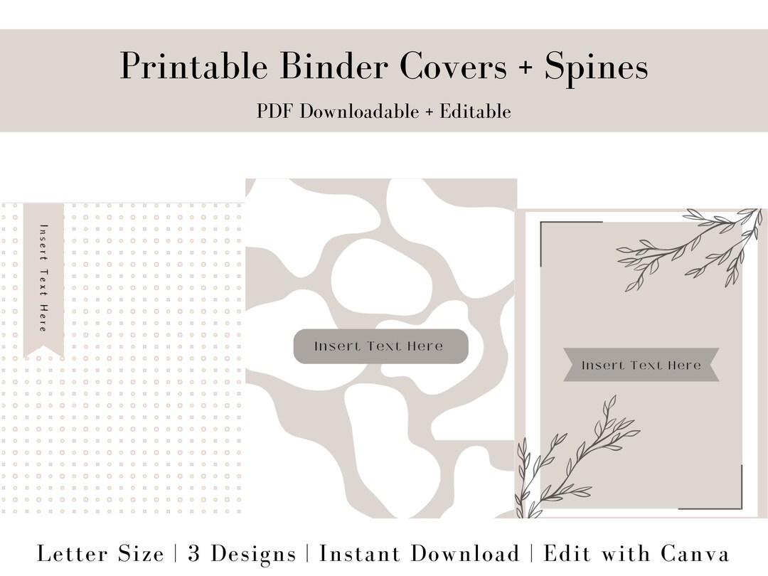 Printable Binder Covers School Binder College Binder Covers Back to ...