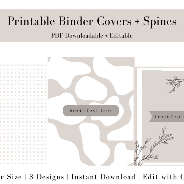 Printable Binder Covers School Binder College Binder Covers Back to ...