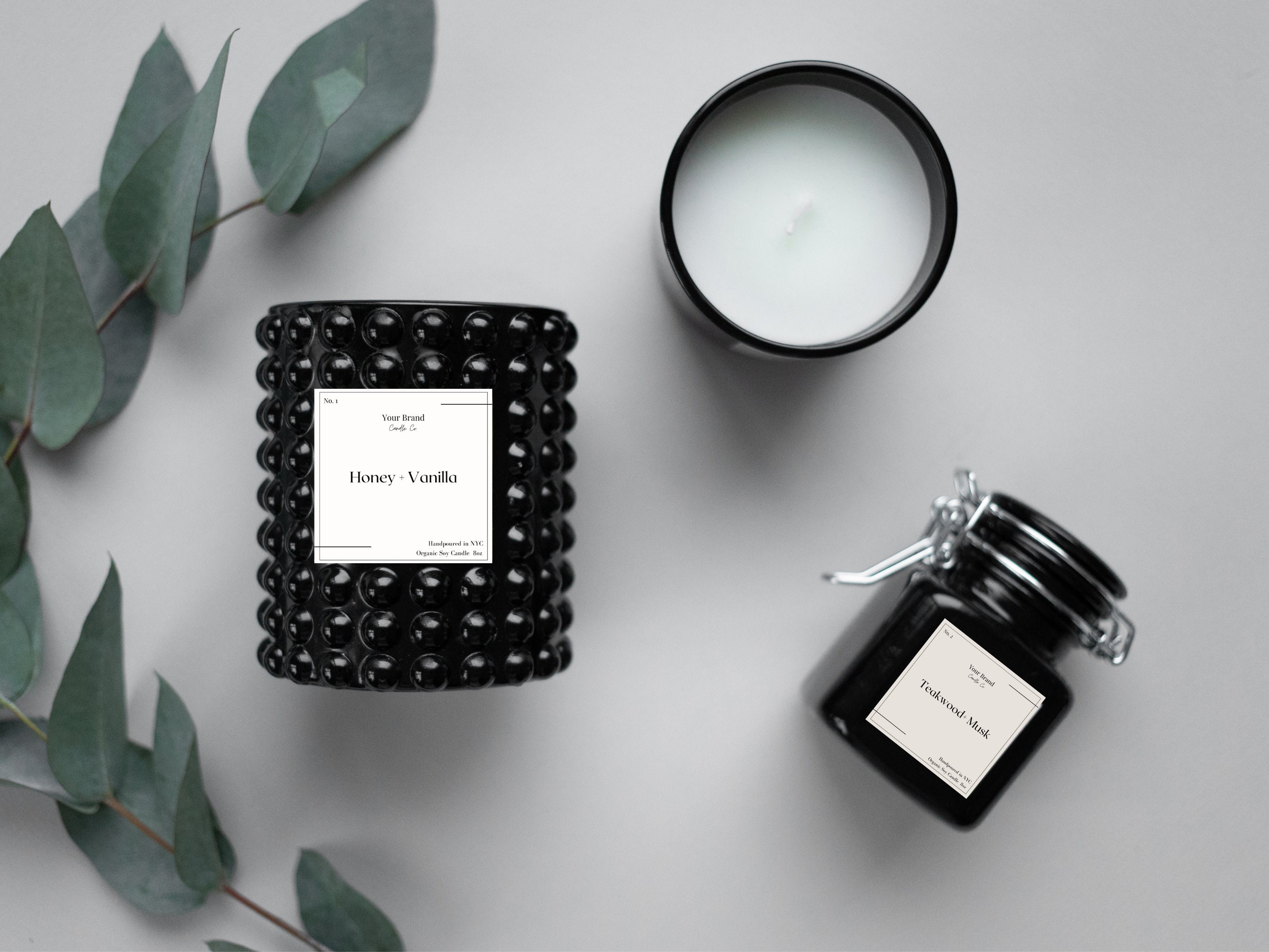 Modern Candle Template | Candle Template Label | Candle Labels | Candle ...