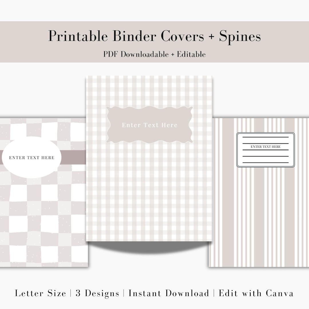 Printable Binder Covers | Binder Cover Editable Printable | Binder ...