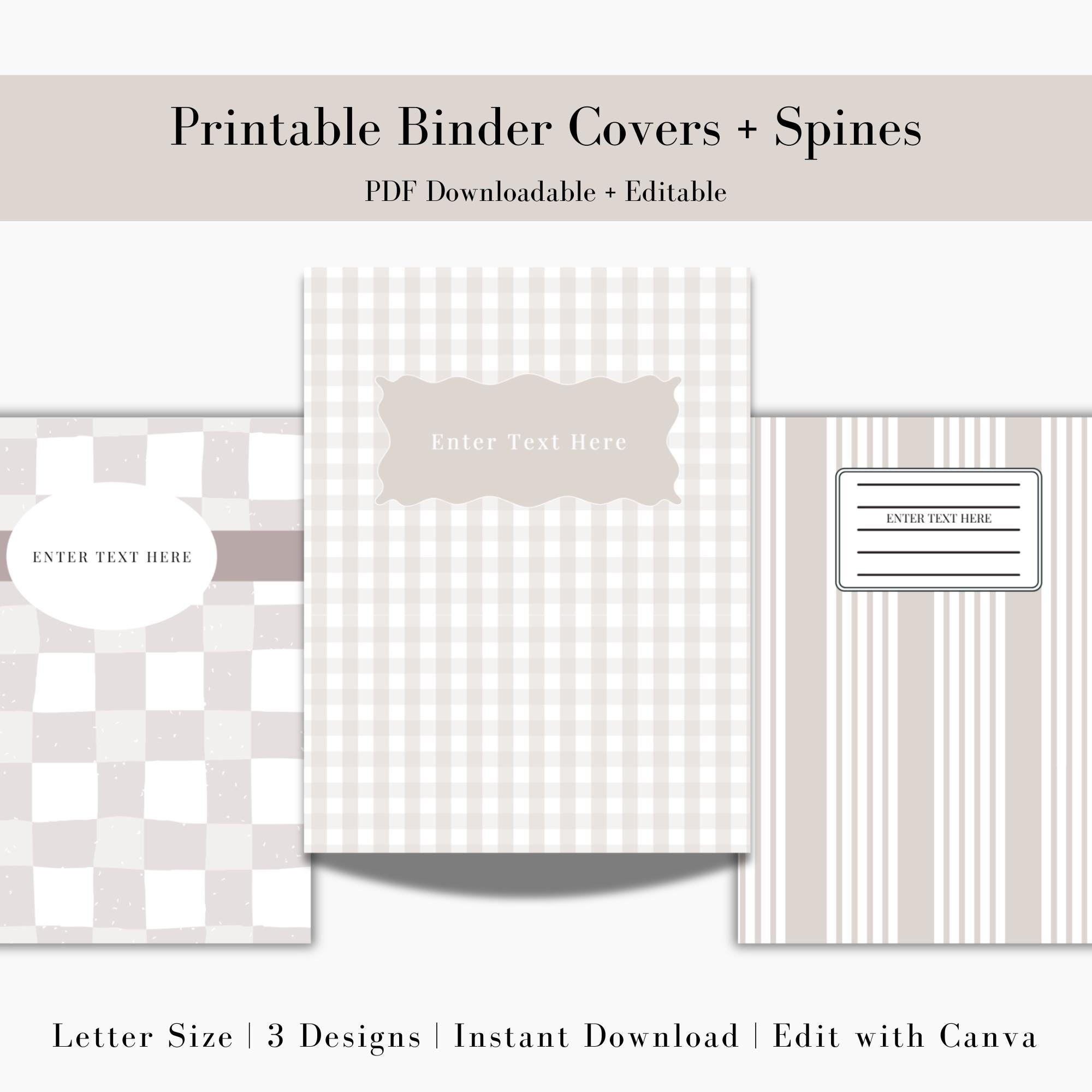Printable Binder Covers | Binder Cover Editable Printable | Binder ...