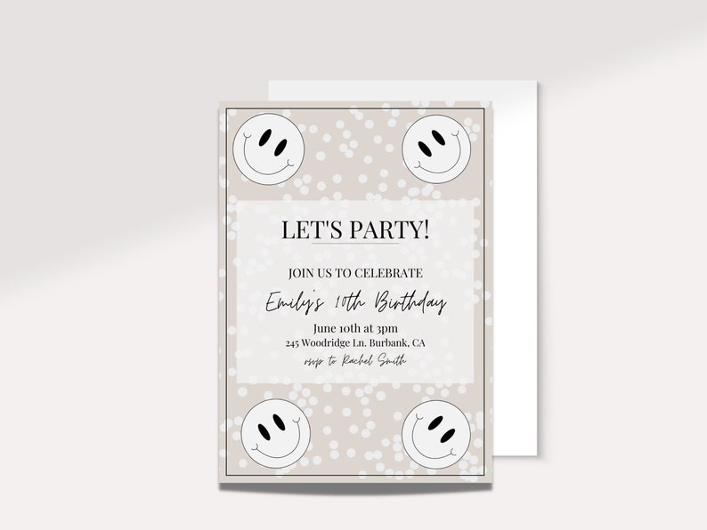 Smiley Invites | Smiley Invite Template | Smiley Invite Digital ...