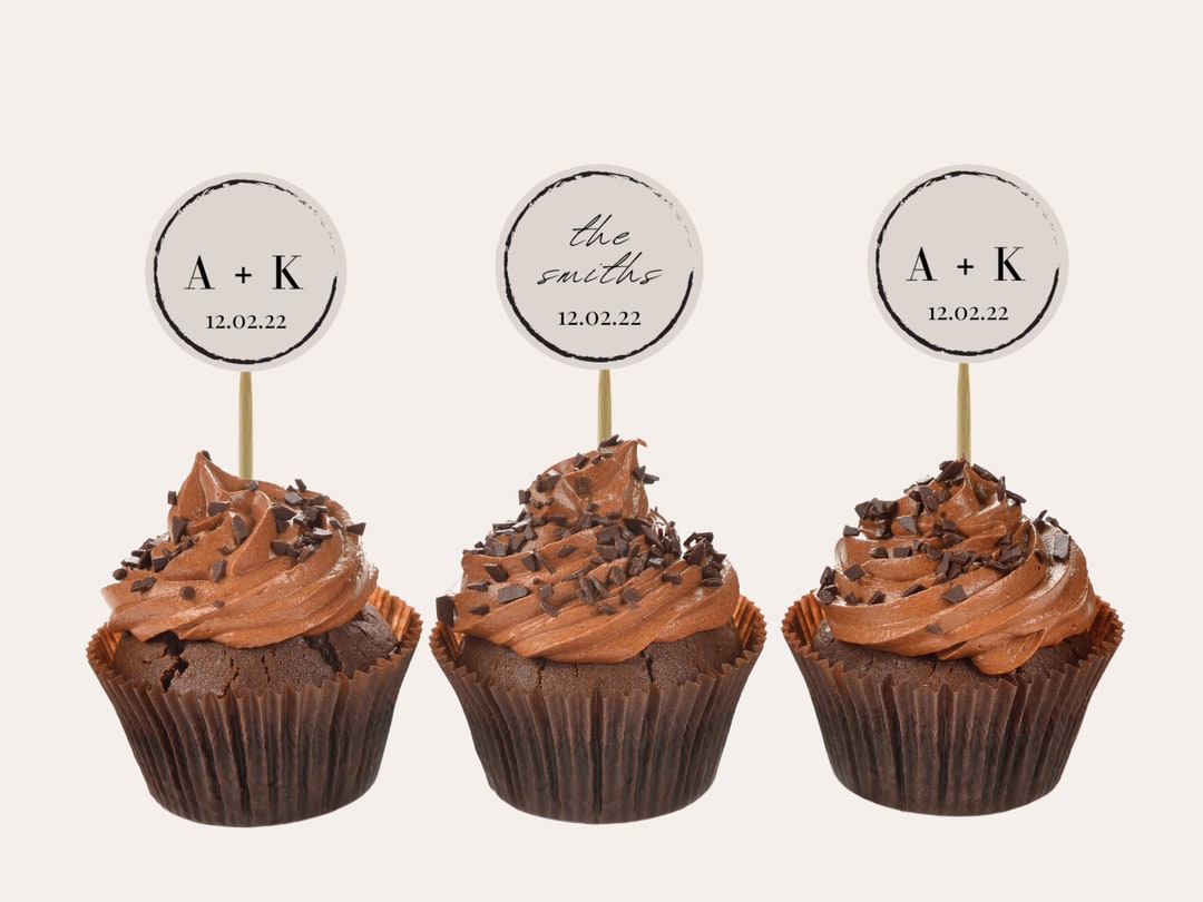Custom Cupcake Toppers | Cupcake Toppers Wedding | Cupcake Toppers ...