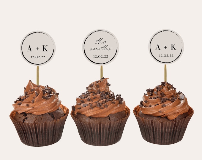 Custom Cupcake Toppers | Cupcake Toppers Wedding | Cupcake Toppers ...