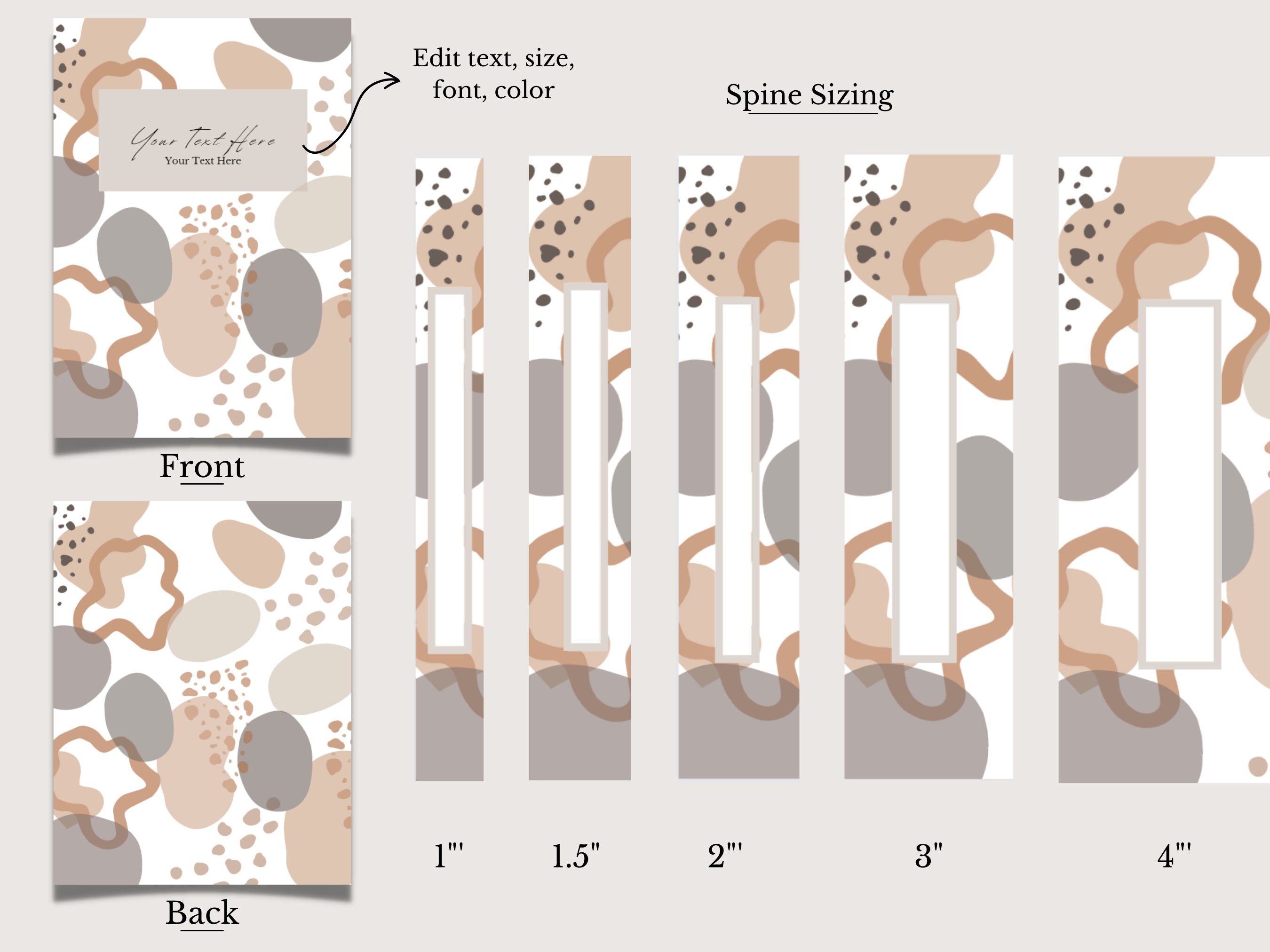 Binder Covers Printable Editable | Neutral Binder Covers | Editable ...