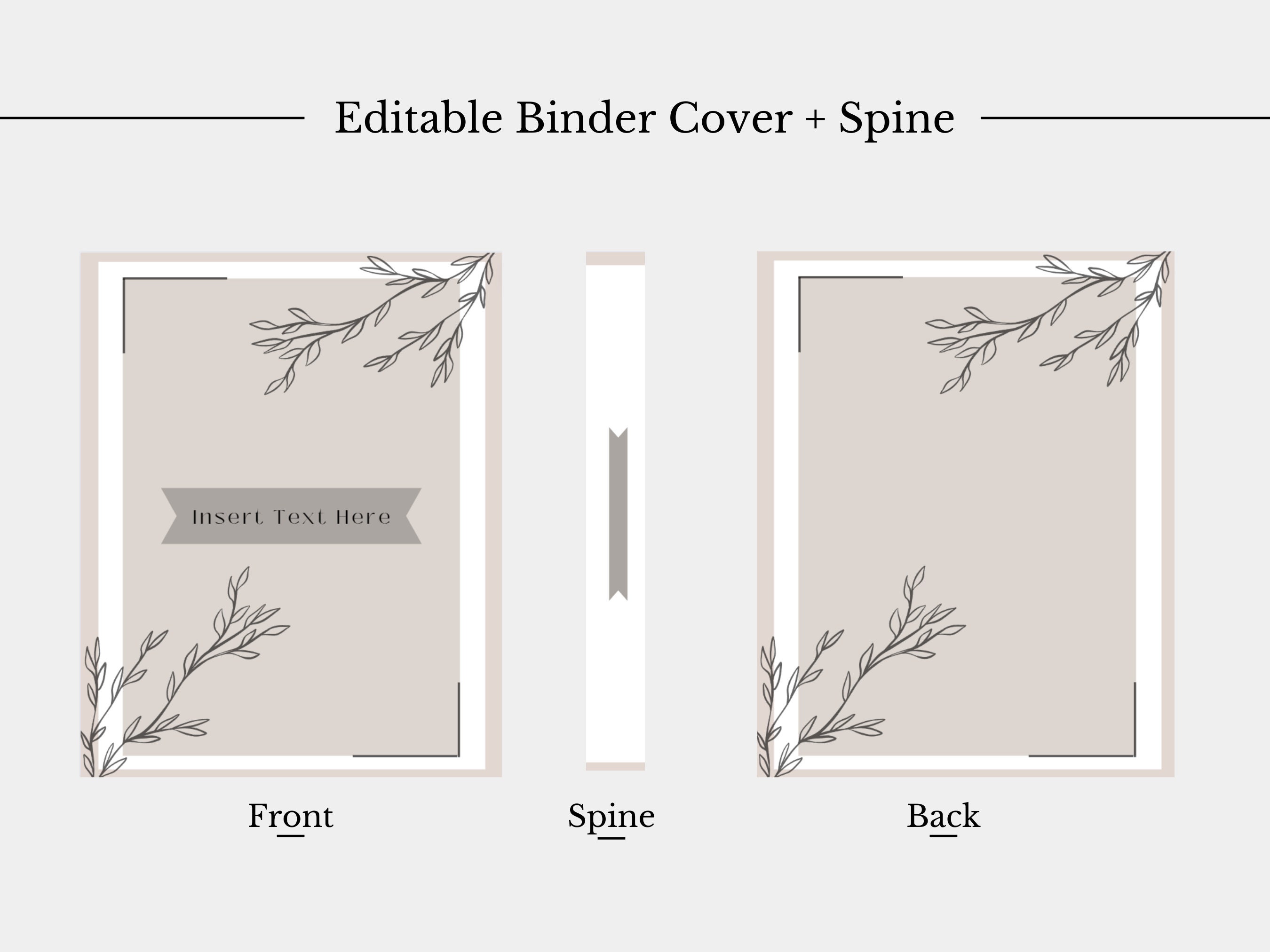 Printable Binder Covers | School Binder | College Binder Covers | Back ...