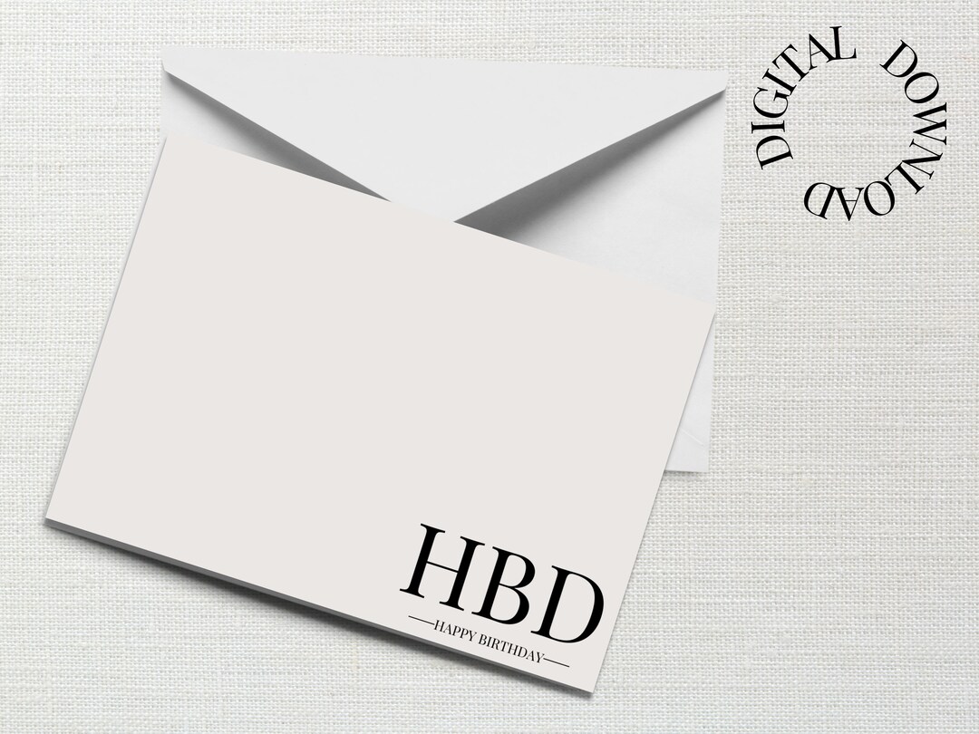 Happy Birthday Card | Birthday Card | Simple Birthday Card | Minimalist ...