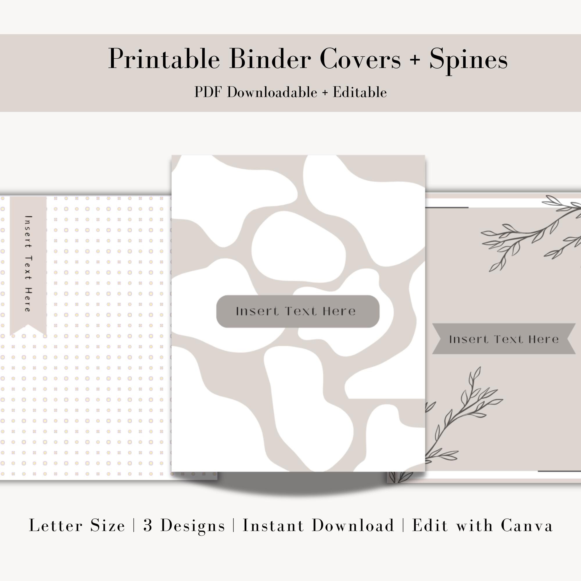 Printable Binder Covers | School Binder | College Binder Covers | Back ...