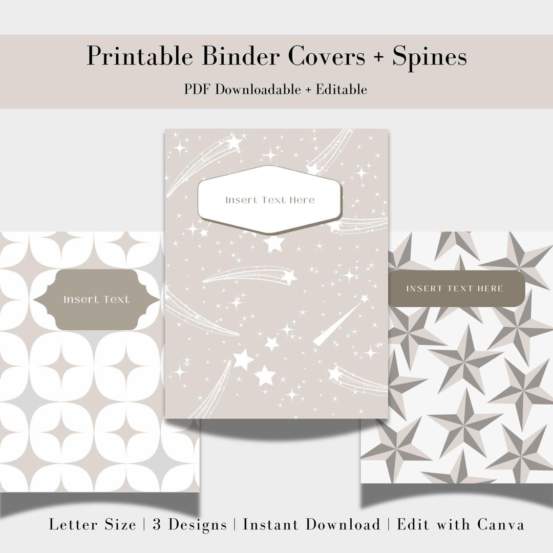 Binder Cover Editable | Binder Cover and Spine | Recipe Binder Cover ...