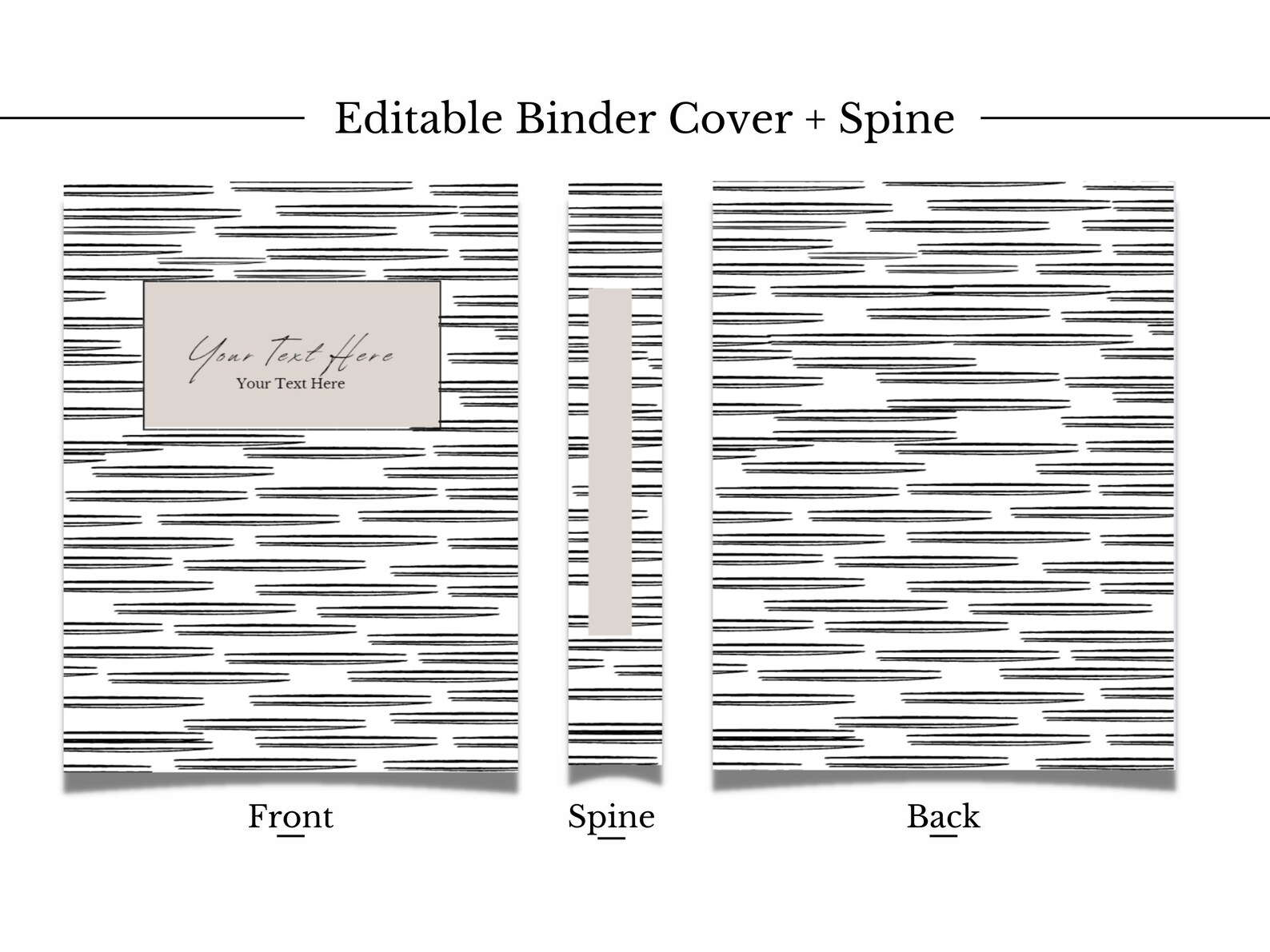 Binder Covers Printable Editable | Neutral Binder Covers | Editable ...