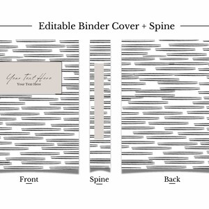 Binder Covers Printable Editable | Neutral Binder Covers | Editable ...