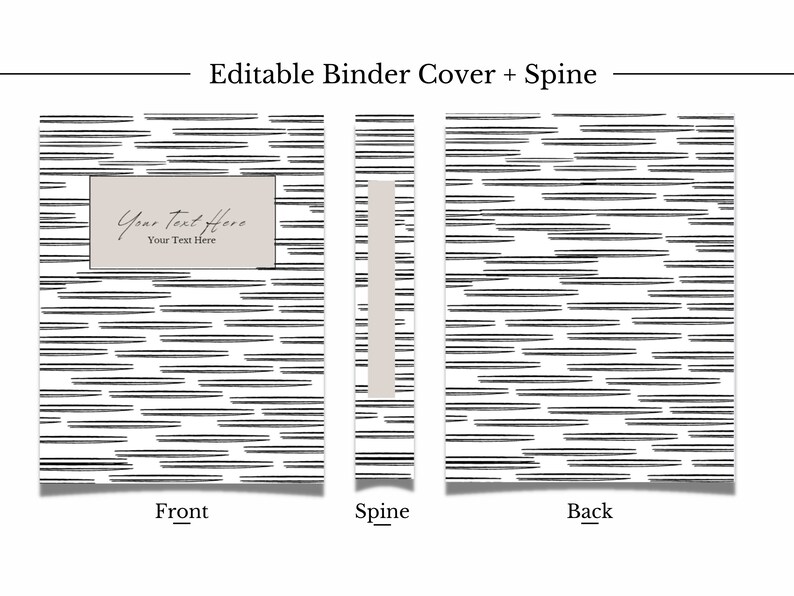 Binder Covers Printable Editable | Neutral Binder Covers | Editable ...