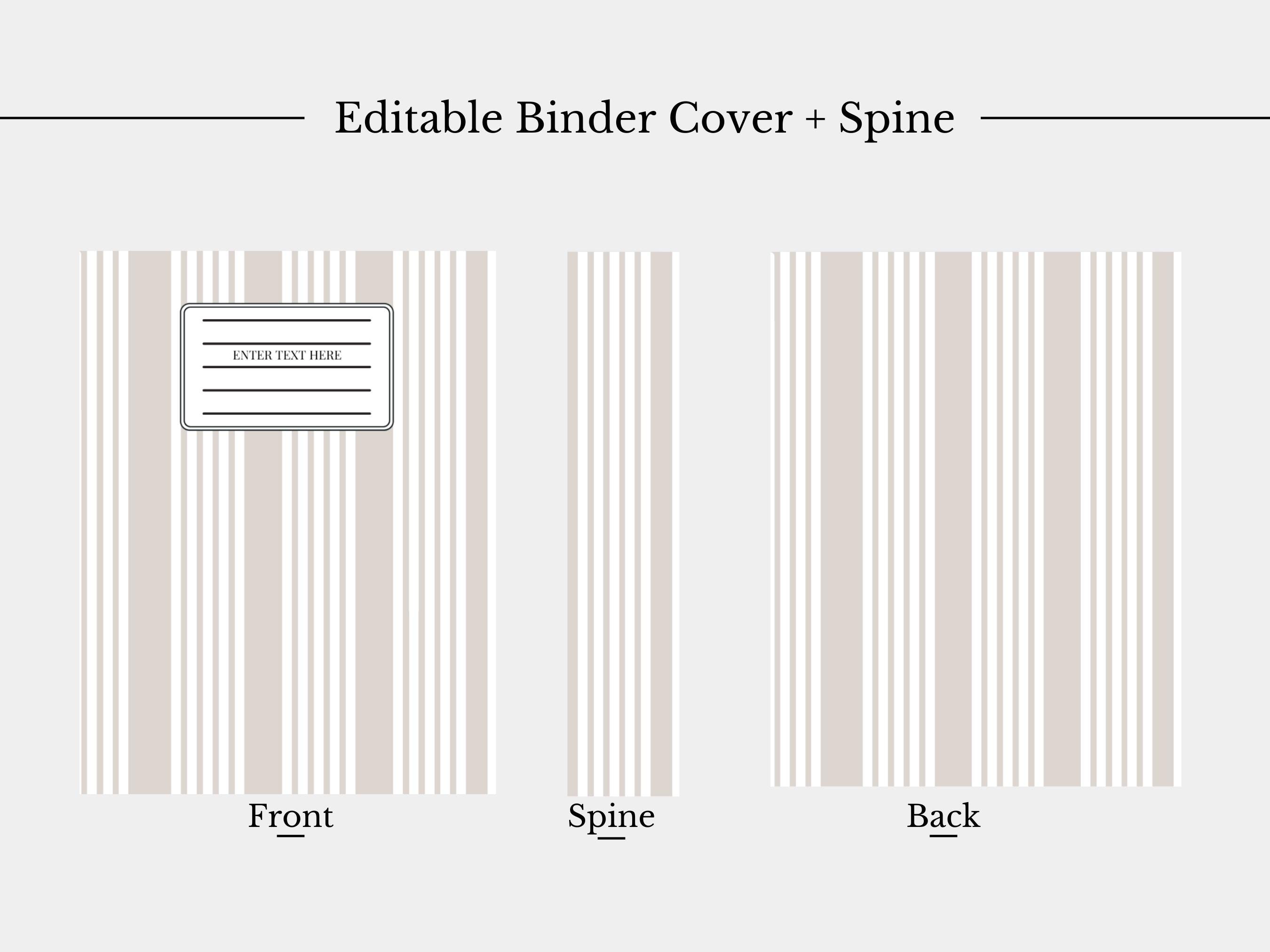 Printable Binder Covers | Binder Cover Editable Printable | Binder ...