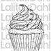 Food Coloring Pages: Pizza, Burger, Cupcake, Donut, Cake (digital ...