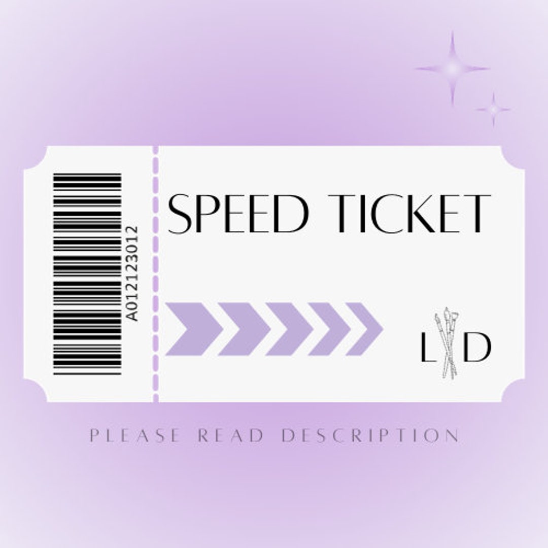 Drawing Speed Ticket: Expedited Order - Etsy