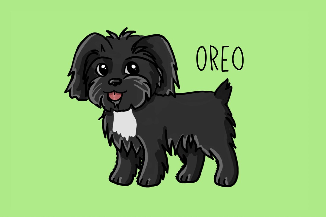 Personalized Cartoon Drawing of Your Dog or Puppy! Custom Pet Art ...