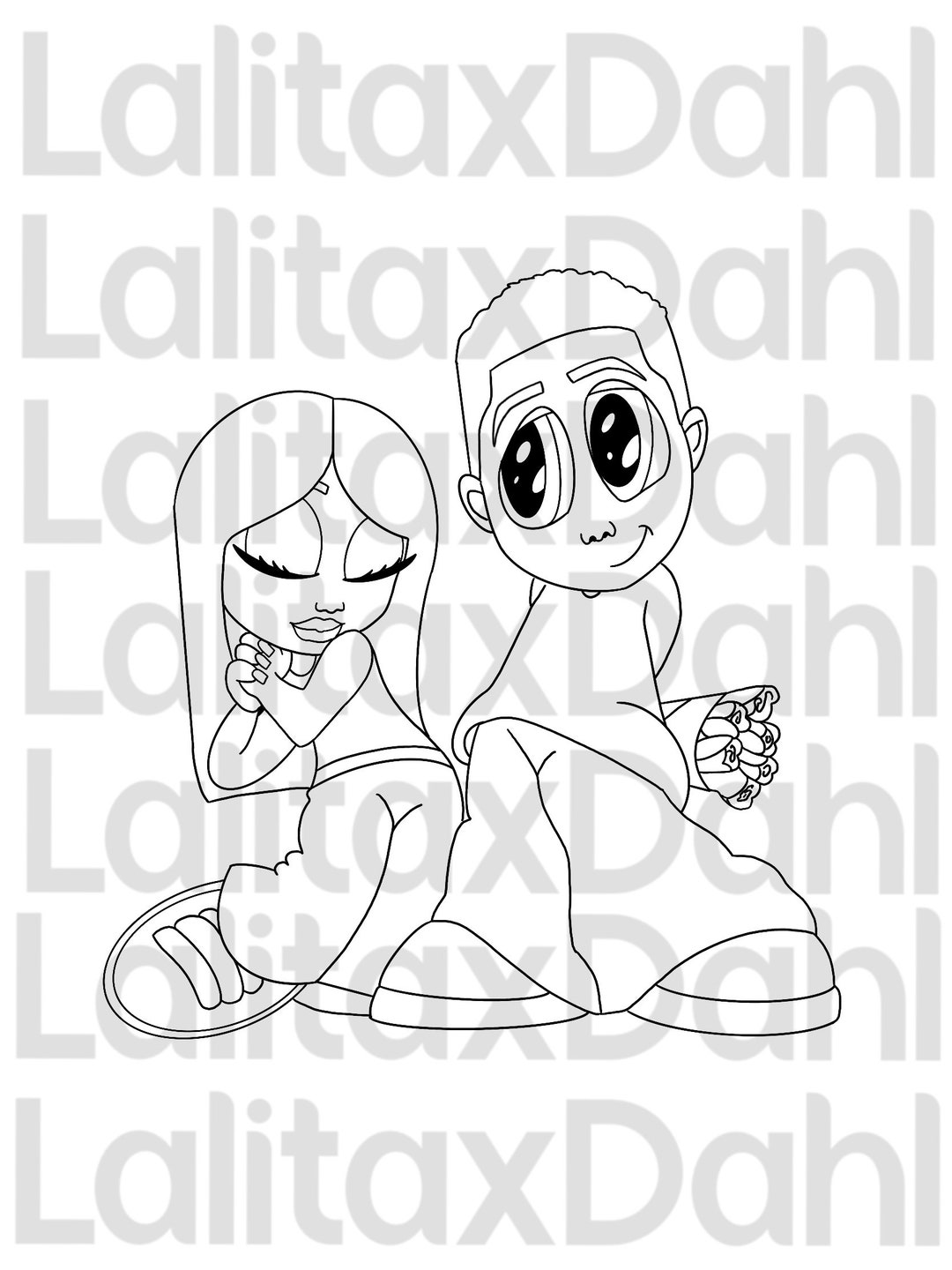 Couples Coloring Page for Date Night, Couples Coloring Ideas, Coloring ...