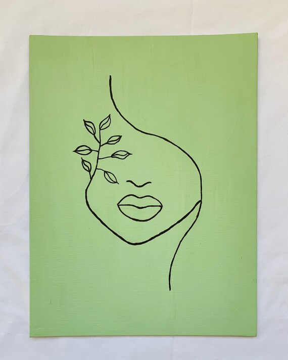 Green Leaf Face - Etsy