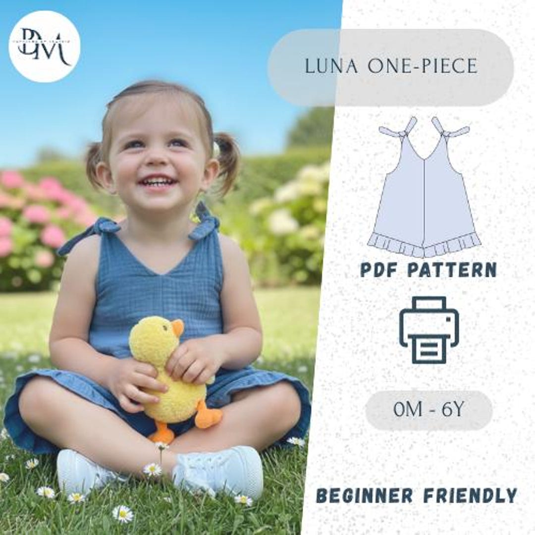 Luna One Piece PDF Sewing Pattern - Etsy