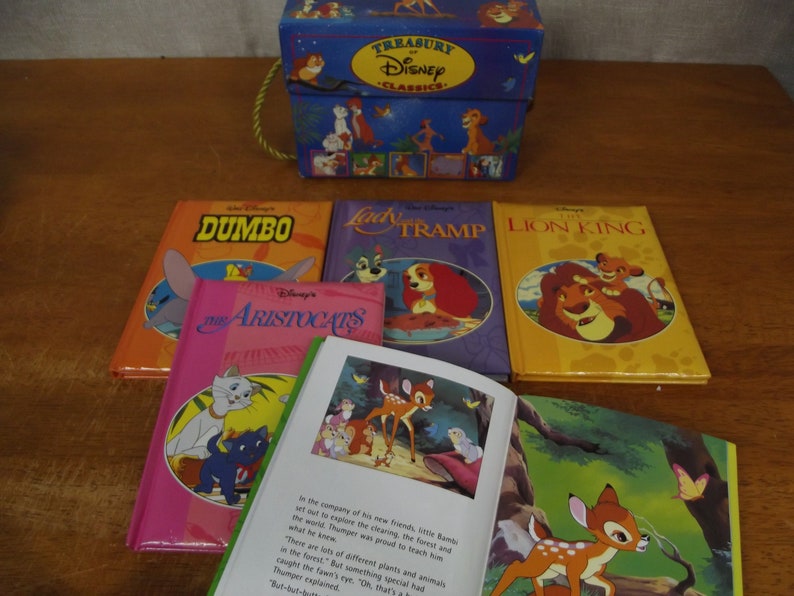 Treasury of Disney Classics Music Playing Box Set of Children's Books Bambi ~ Dumbo ~ the ...