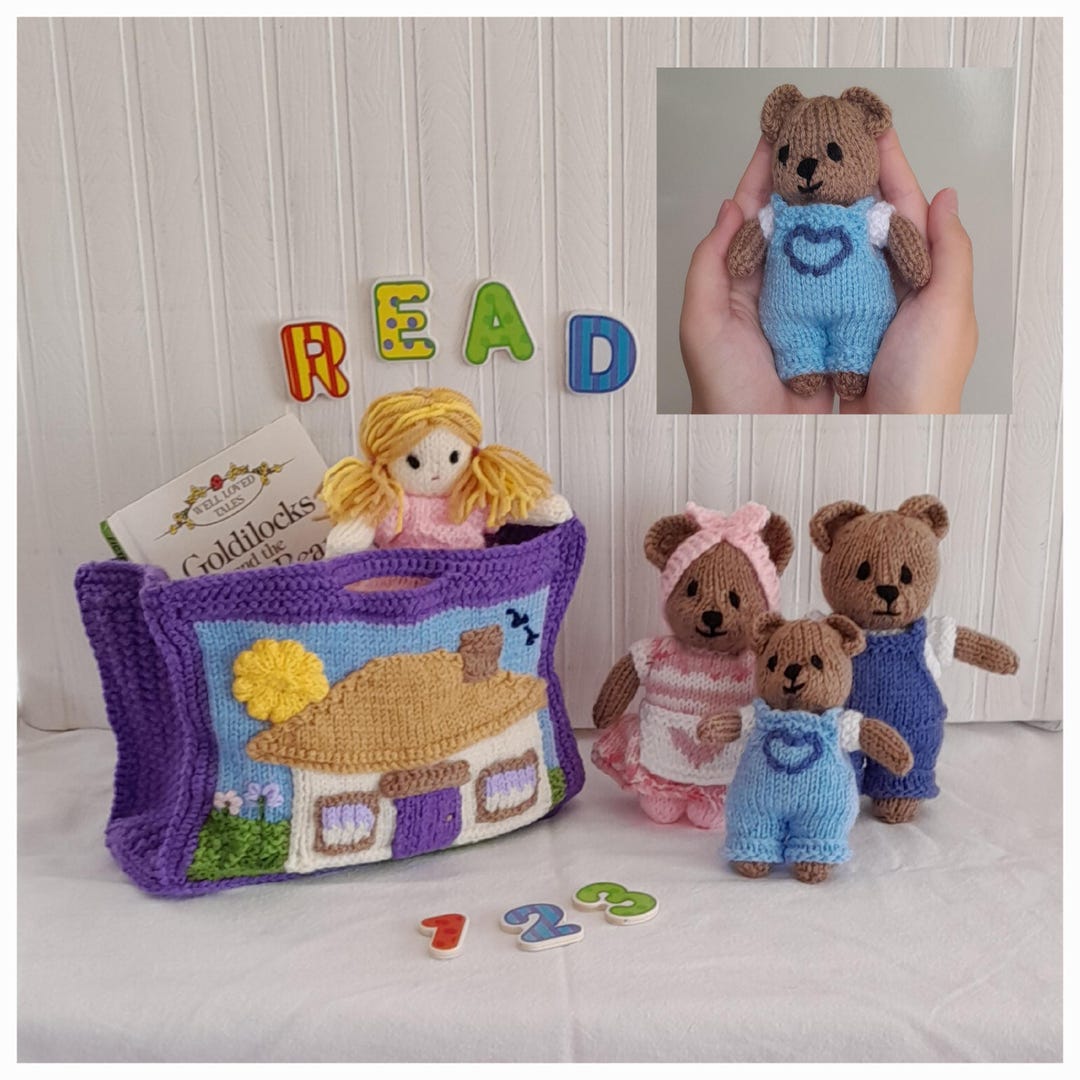 Book Bag and Dolls Knitting Pattern - Etsy