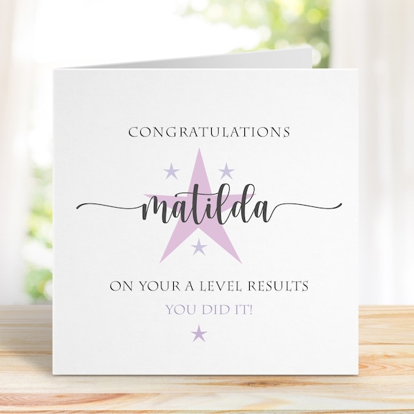 A Level Exam Congratulations Card - Etsy UK