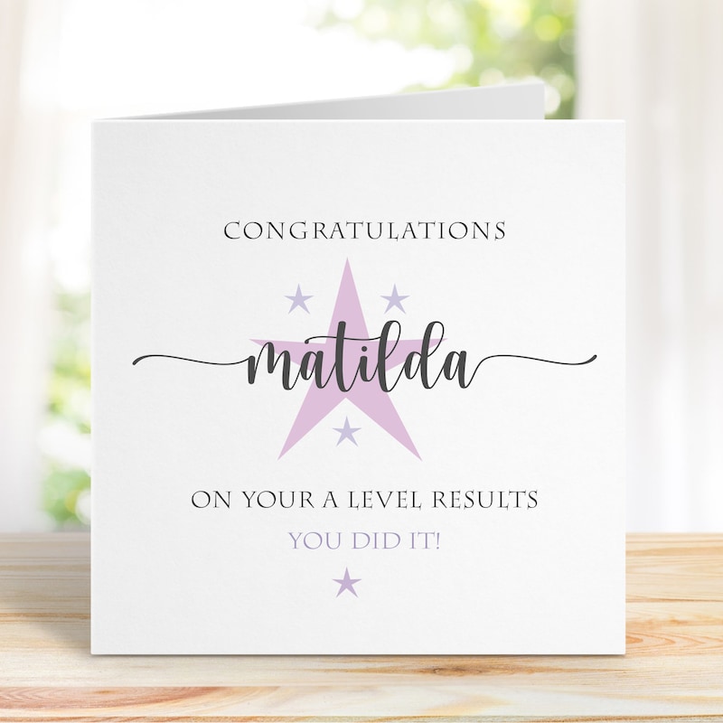 A Level Exam Congratulations Card - Etsy UK
