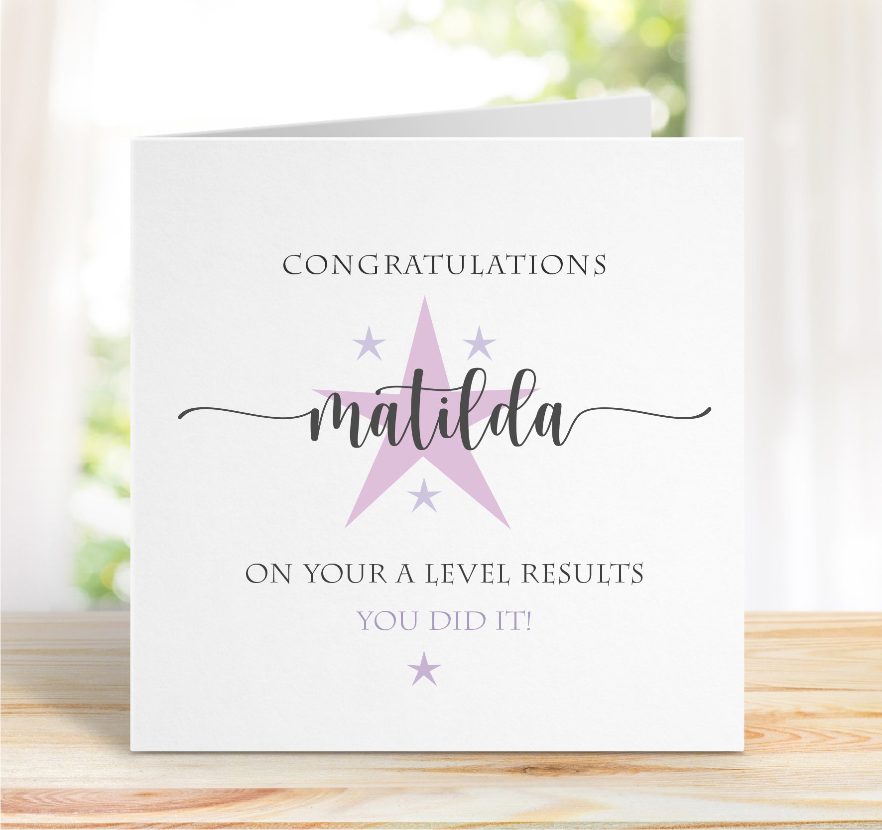 Personalised Exam Congratulations Card, A Levels Results Card, GCSE ...