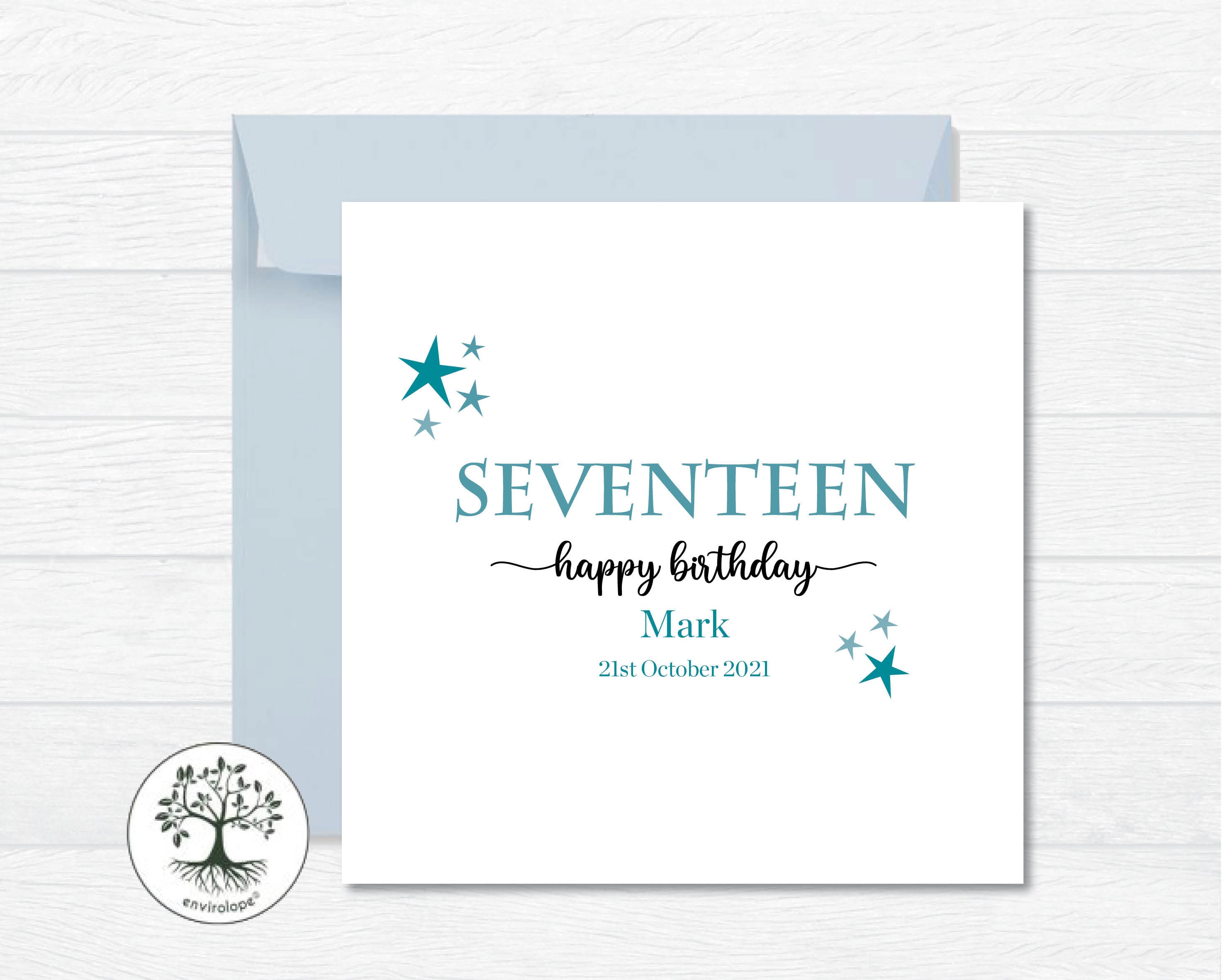 Personalised 17th Birthday Card Happy 17th Birthday | Etsy