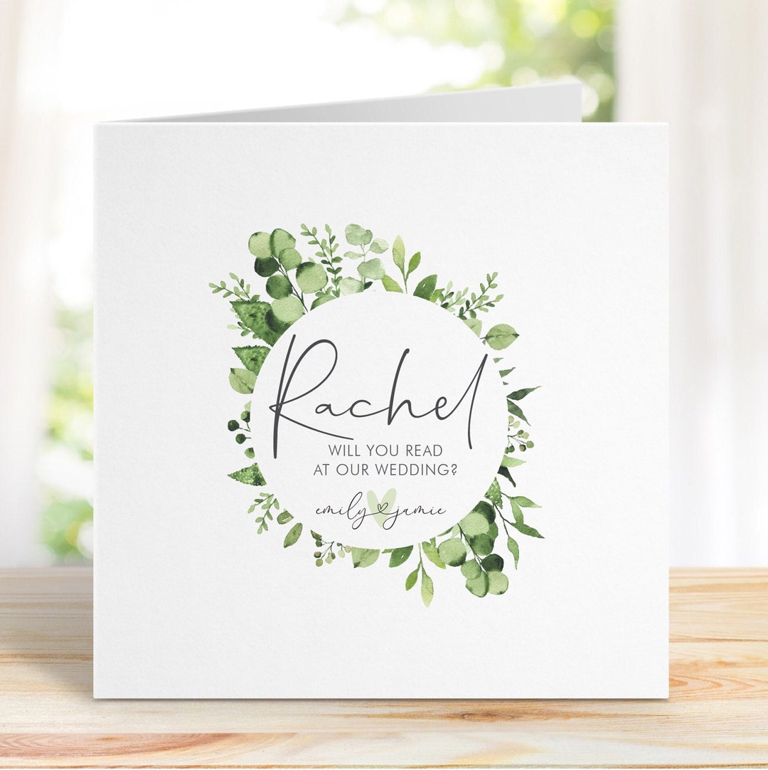 Will You Read at Our Wedding Card, Wedding Reading Card, Wedding ...