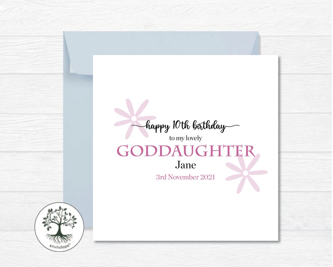 Goddaughter Birthday Card, Happy Birthday Goddaughter, Card for ...