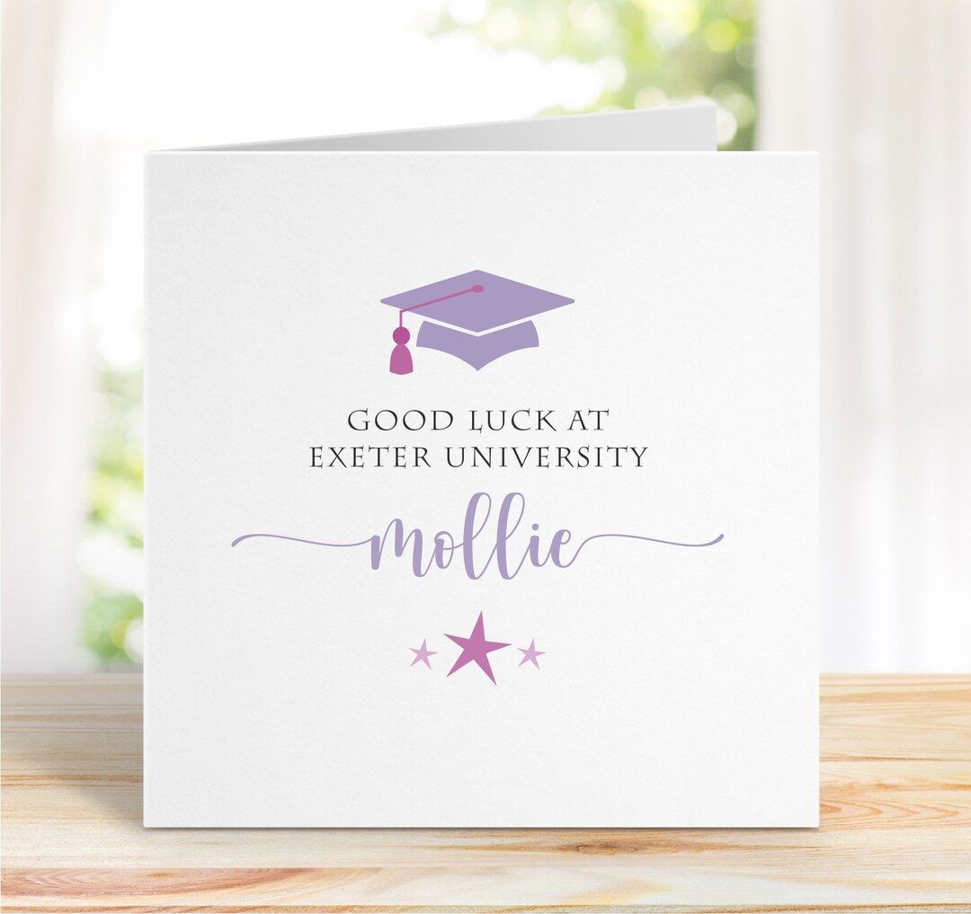 Good Luck at University Card, Personalised Good Luck Card - Etsy