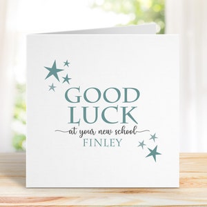 Good Luck in Your New School Card, Personalised Good Luck Card - Etsy UK
