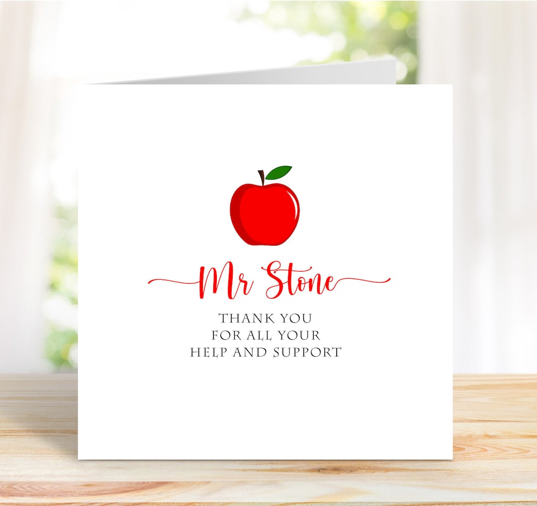 Support Worker Thank You Card, Thank You for All Your Help and Support ...