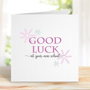 Good Luck in Your New School Card, Personalised Good Luck Card - Etsy UK
